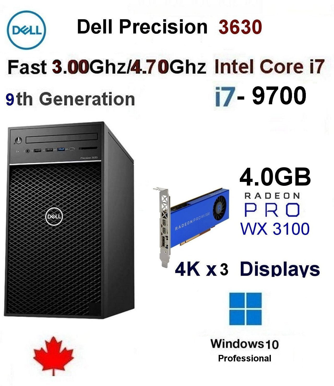 Workstation PC's - Dell Precision, Lenovo ThinkStation | Canada Monitors